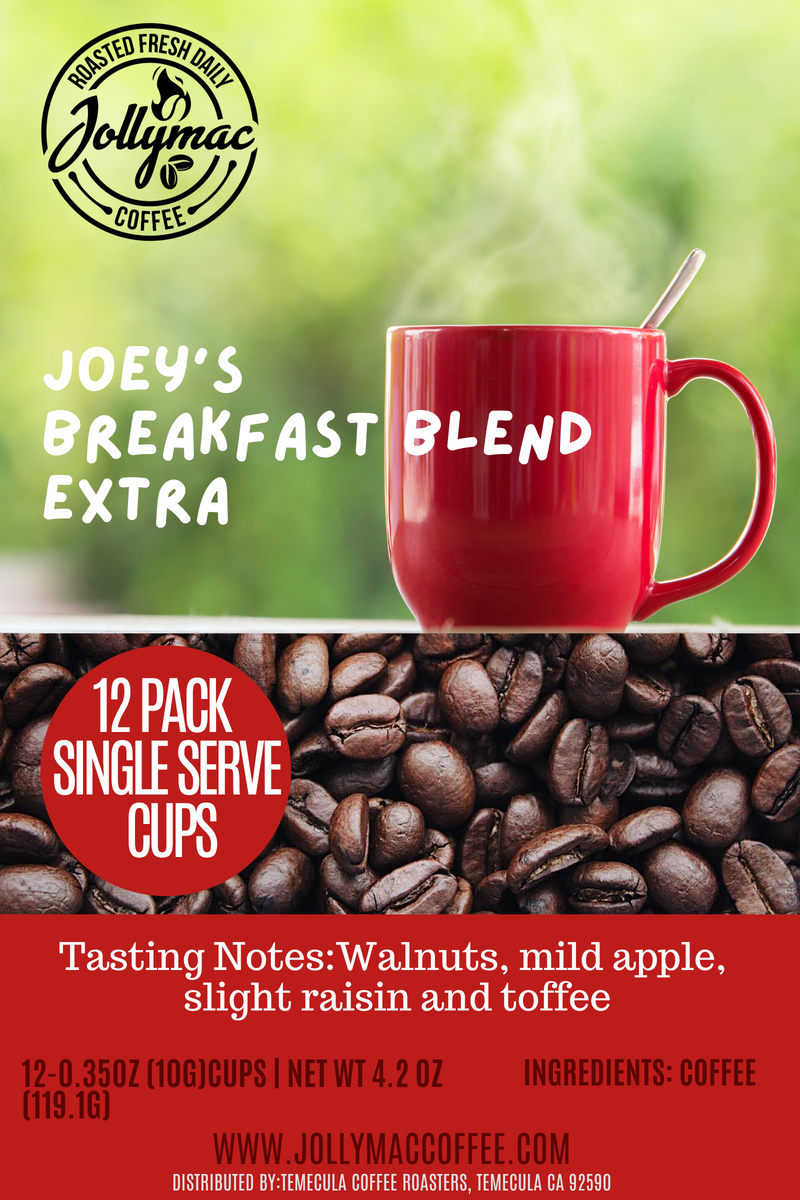 Joey's Breakfast Blend Espresso Extra K-Cup 12-pack – Jollymaccoffee & Tea Co.